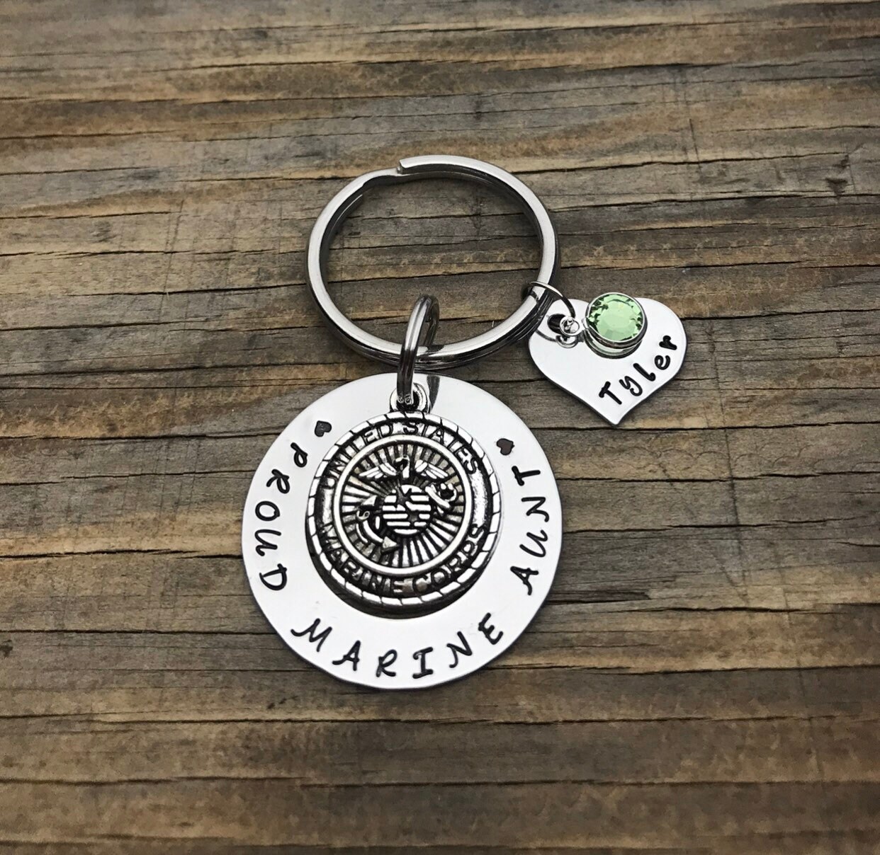 Marine Aunt Custom Necklace USMC Key Chain Military Aunt - Etsy