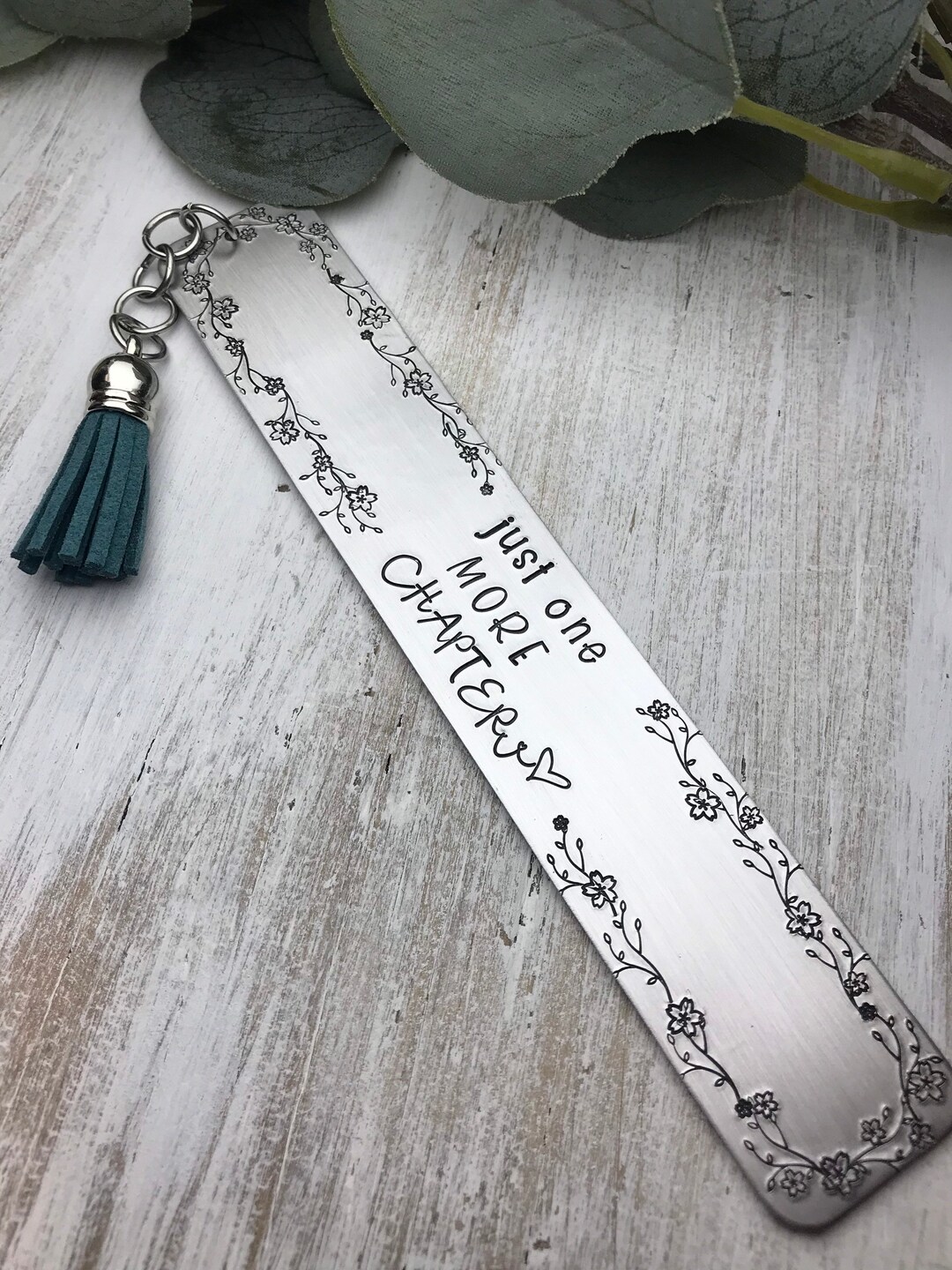 Bookmark, Just One More Chapter, Hand Stamped Bookmark, Book Worm Gift ...
