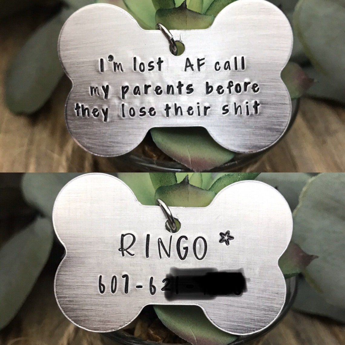 Custom Dog Tag, I'm Lost AF Dog Tag, Pet ID, Funny Dog Tag, Gift for ...