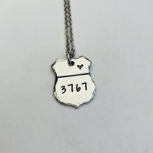 Thin Blue Line Necklace - Etsy