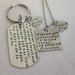 Father Daughter Key Ring and Necklace Set-personalized Hand Stamped ...
