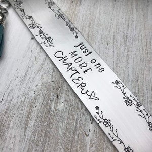 Bookmark, Just One More Chapter, Hand Stamped Bookmark, Book Worm Gift ...