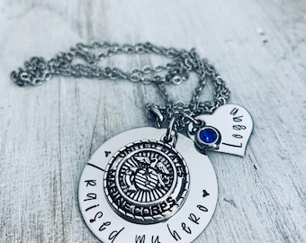 Marine Mom Custom Necklace, Hand Stamped Marine Corp Key Chain, US ...