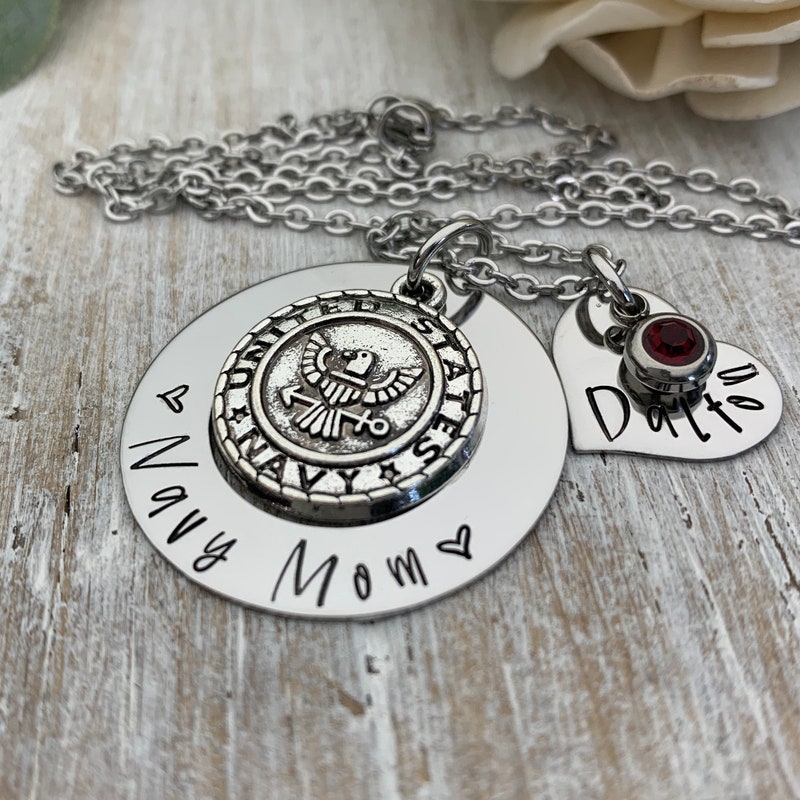 Sterling Navy Mom Jewelry - Etsy