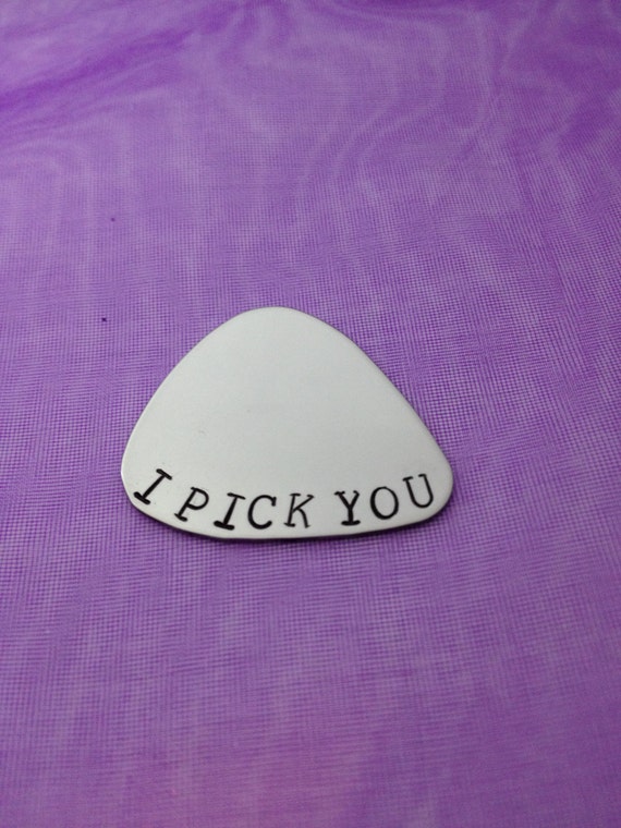 I Pick You Guitar Pick Custom Stainless Steel Guitar Pick | Etsy