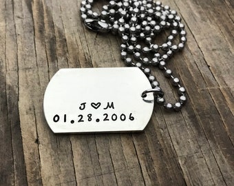 Couples Dog Tag - Etsy