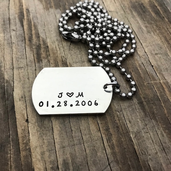 Couples Dog Tag - Etsy