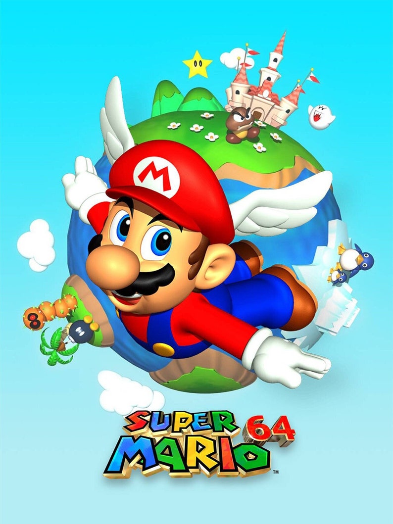 Super Mario 64: 25 Year Edition Poster | Etsy