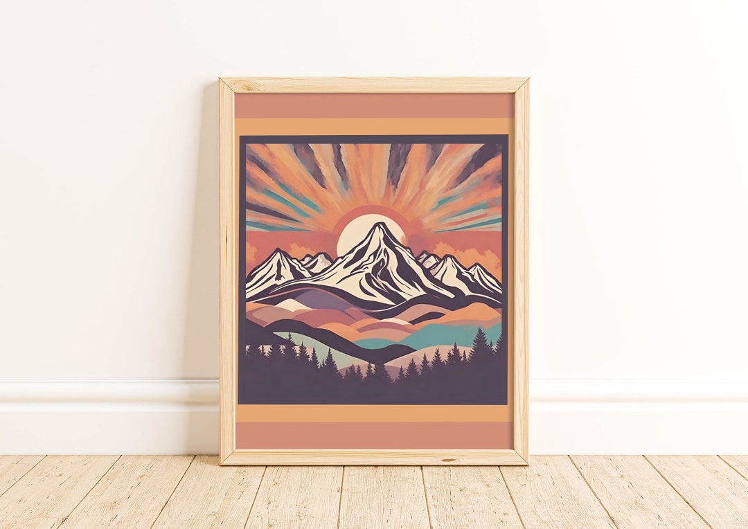 Retro Vintage Boho Art Poster - Etsy