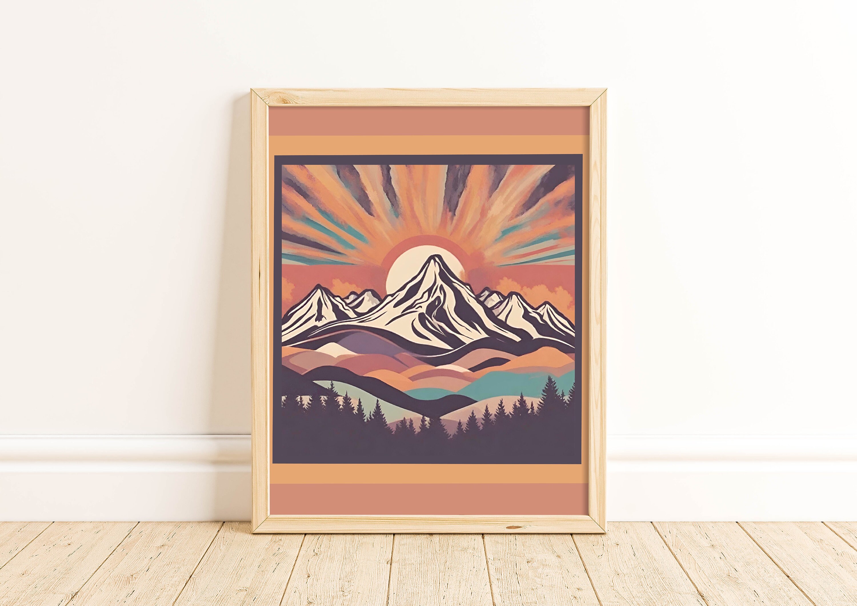 Retro Vintage Boho Art Poster - Etsy