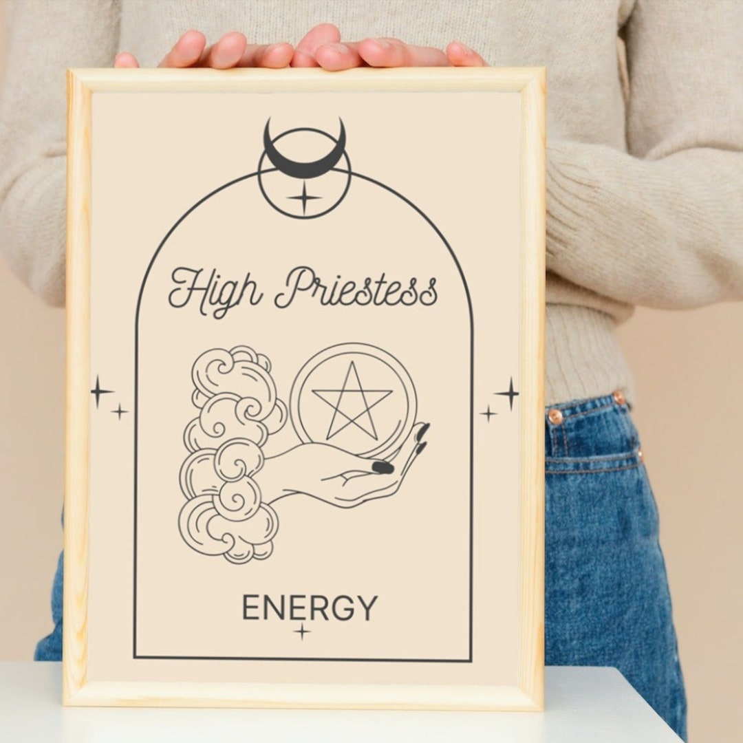High Priestess Energy Wall Art Digital Download Wall Poster Minimalist ...
