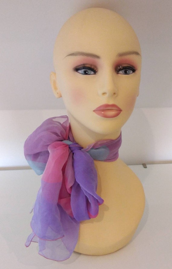 Gorgeous French Silk Chiffon Scarf - Gem