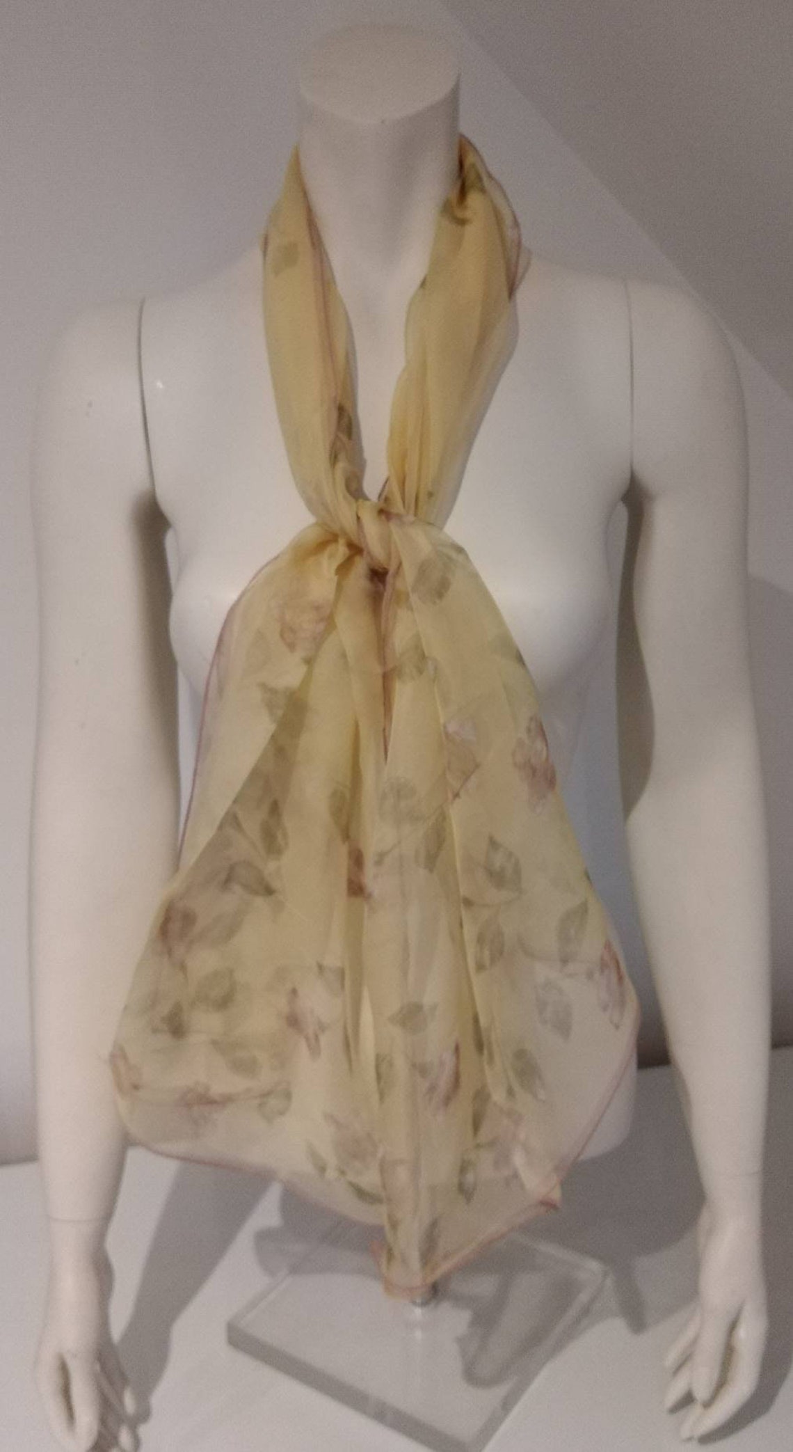 Stunning Jaeger Floral Silk Chiffon Scarf - Etsy