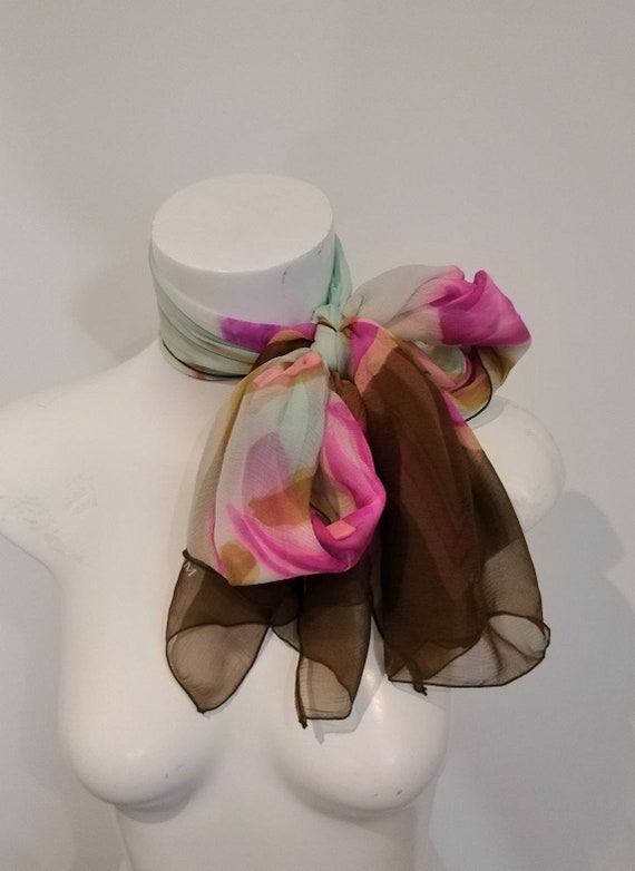 Fabulous Jacques Heim Paris Silk Chiffon Scarf - Gem