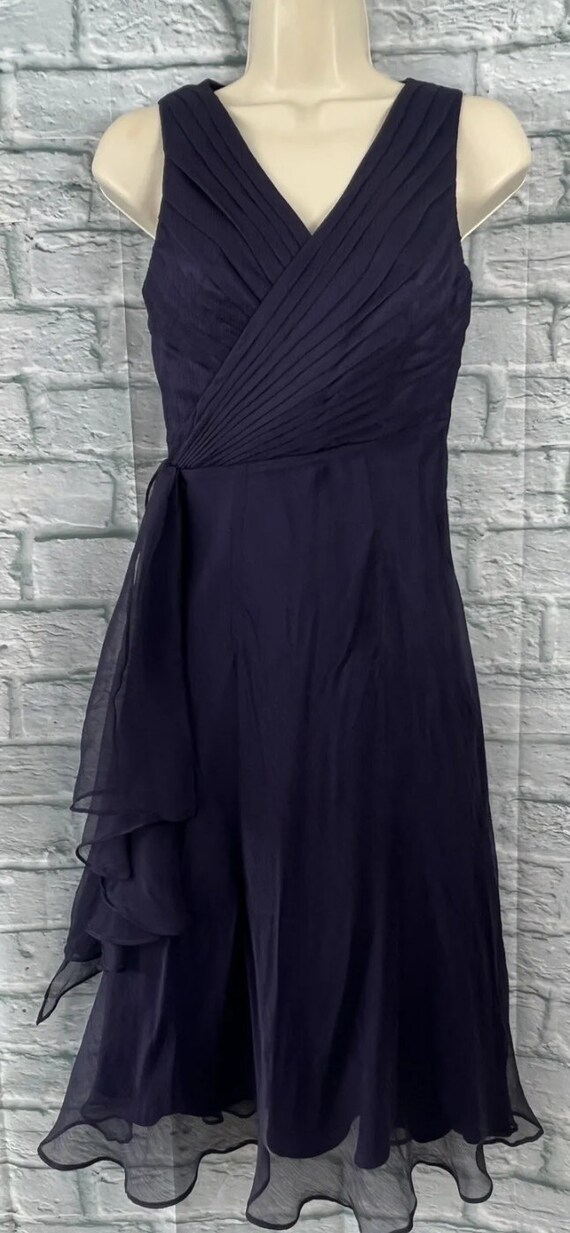 Stunning Ultra Feminine Chiffon Dress In Purple Size 8 - Gem
