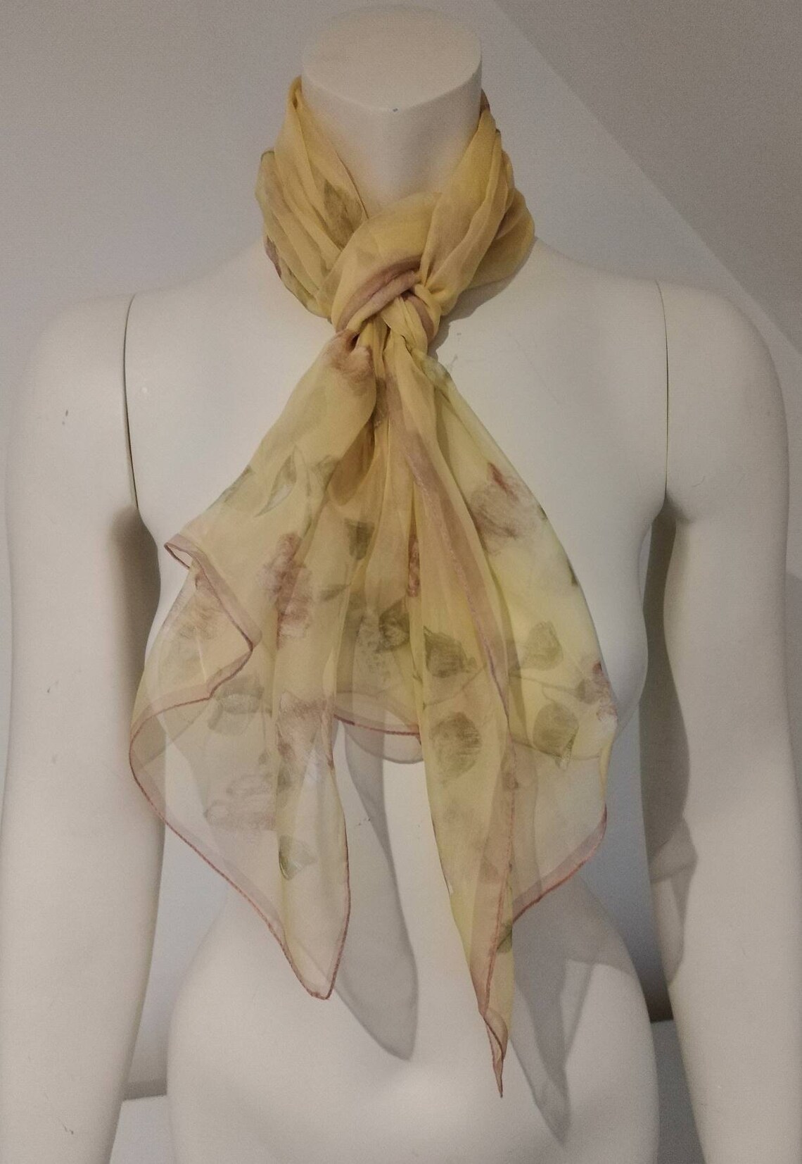 Stunning Jaeger Floral Silk Chiffon Scarf - Etsy