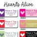 Heart Address Labels, Wedding Return Address Labels, Personalized ...