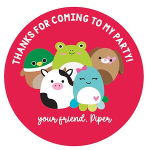 Squishmallow Birthday Party | Birthday Gift Stickers | Squish Party ...