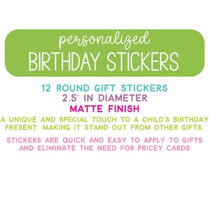 Happy Birthday Stickers | Custom Birthday Gift Labels | Kids Birthday ...