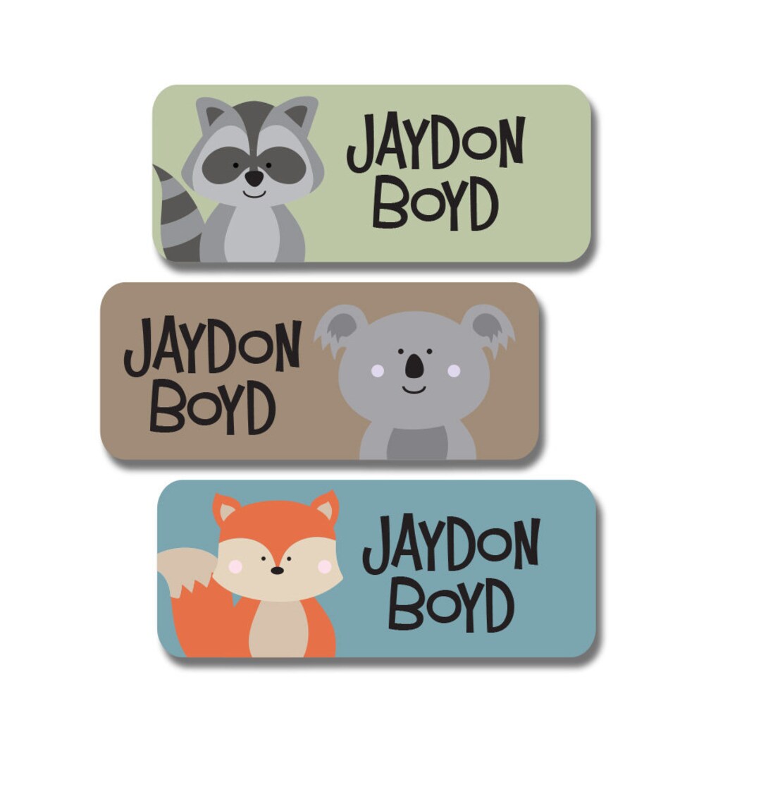 Personalized Woodland Daycare Stickers That Are Dishwasher Safe and ...