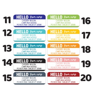 Personalized Camp Address Labels, Hello From Camp Stationery, Return ...