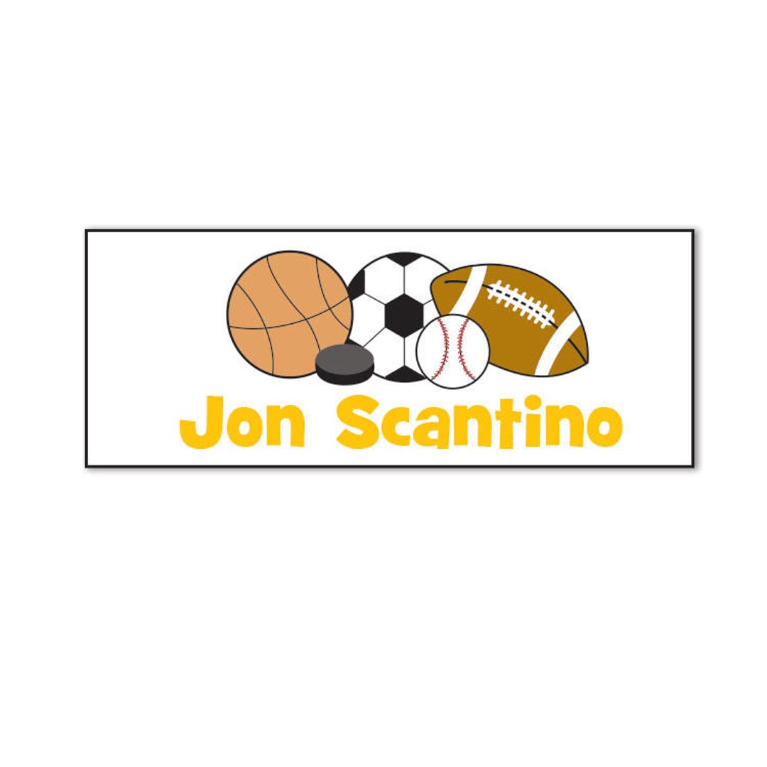 Sports Waterproof Labels, Name Labels, Personalized Boy Name Label ...