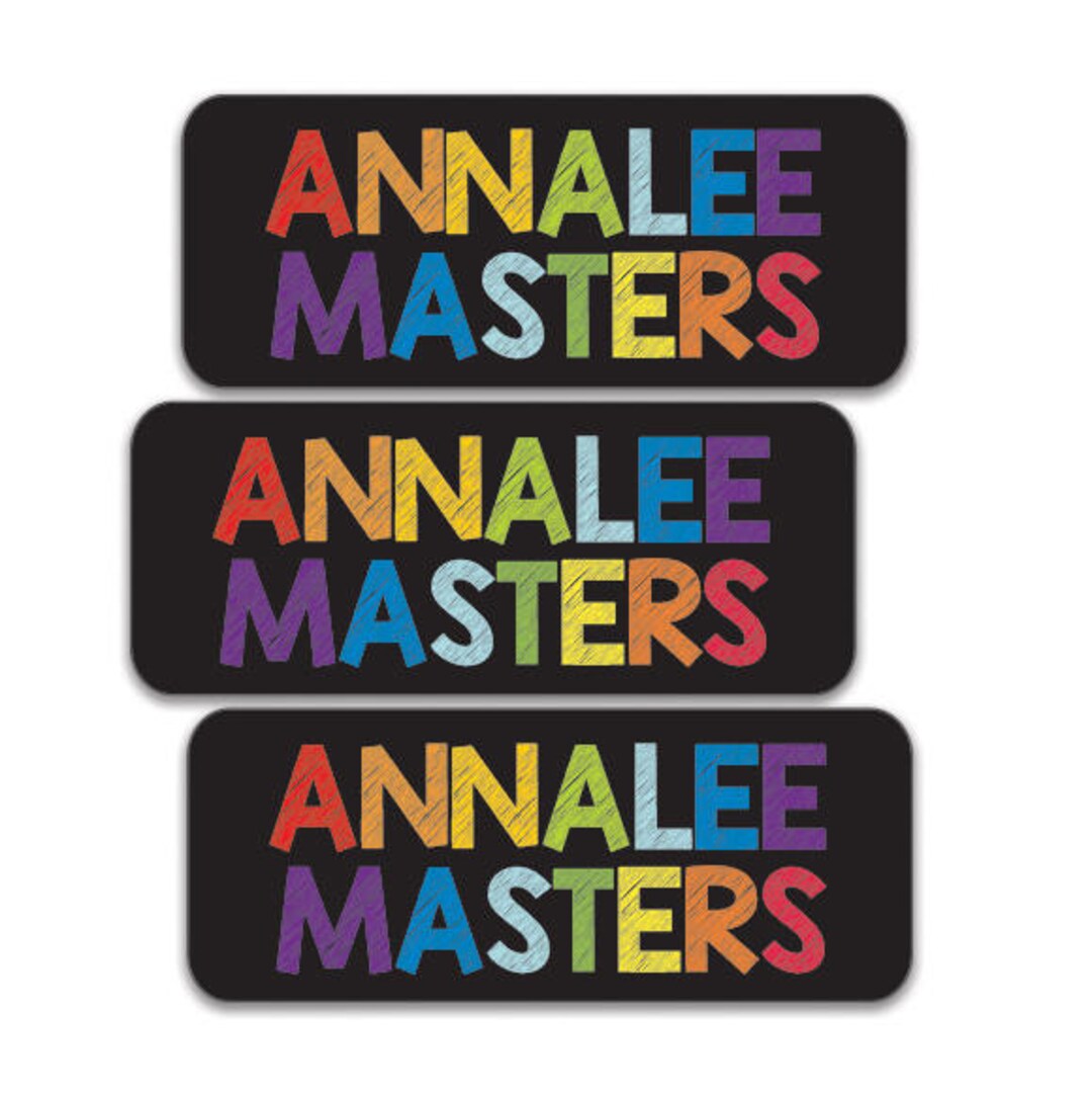 Name Labels For School Personalized Waterproof Stickers For Etsy