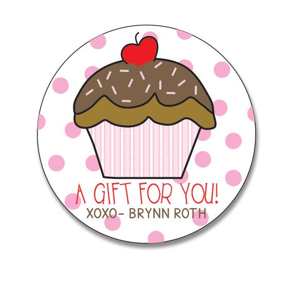 Cupcake Stickers Personalized Birthday Stickers Birthday | Etsy