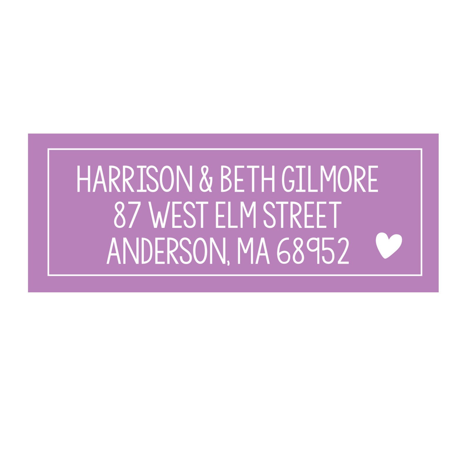Purple Heart Address Labels, Personalized Return Address Labels ...
