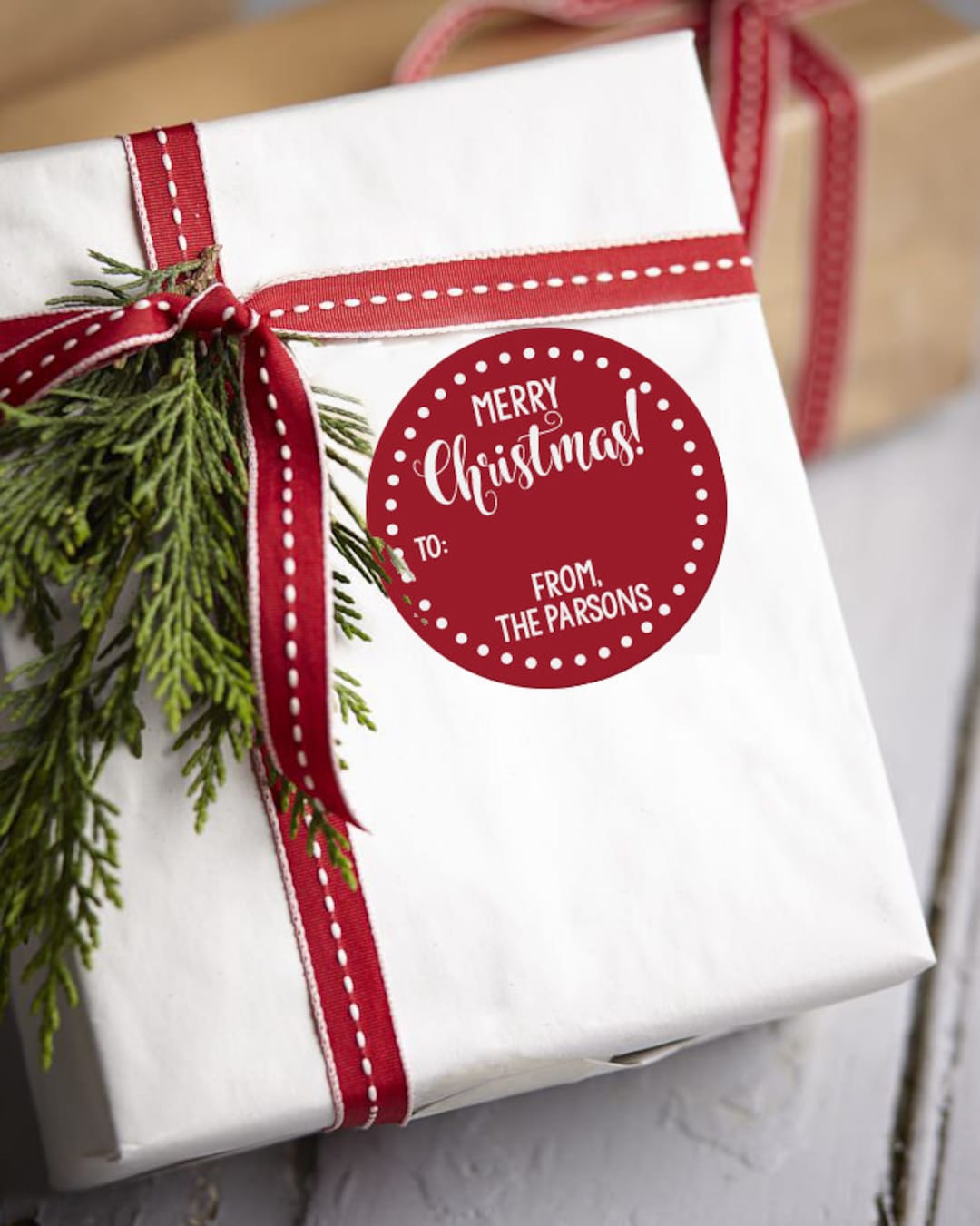 Personalized Christmas Stickers, Xmas Present Gift Stickers, Customized ...