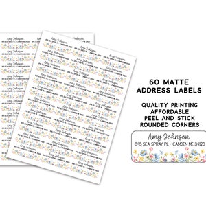 Spring Address Labels | Personalized Floral Return Address Stickers ...