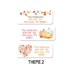 30 Custom Fall Address Labels Personalized With Name, Matte Return ...