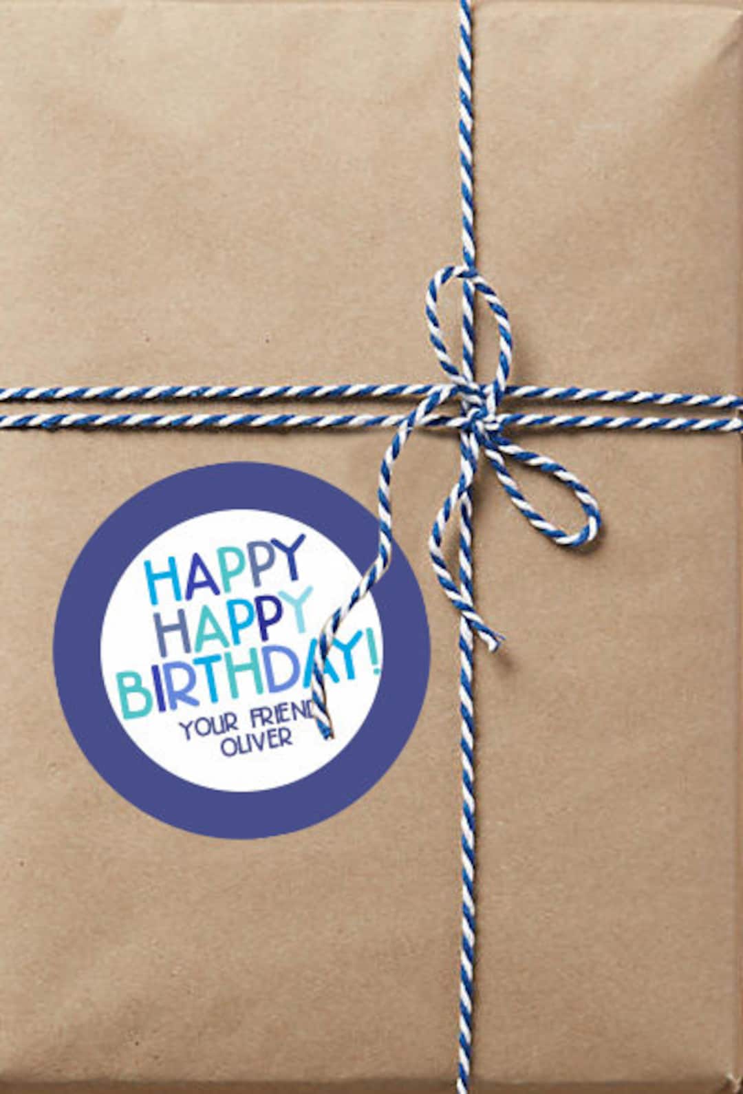 Birthday Stickers for Boys, Happy Birthday Gift Bag Sticker, Kids ...