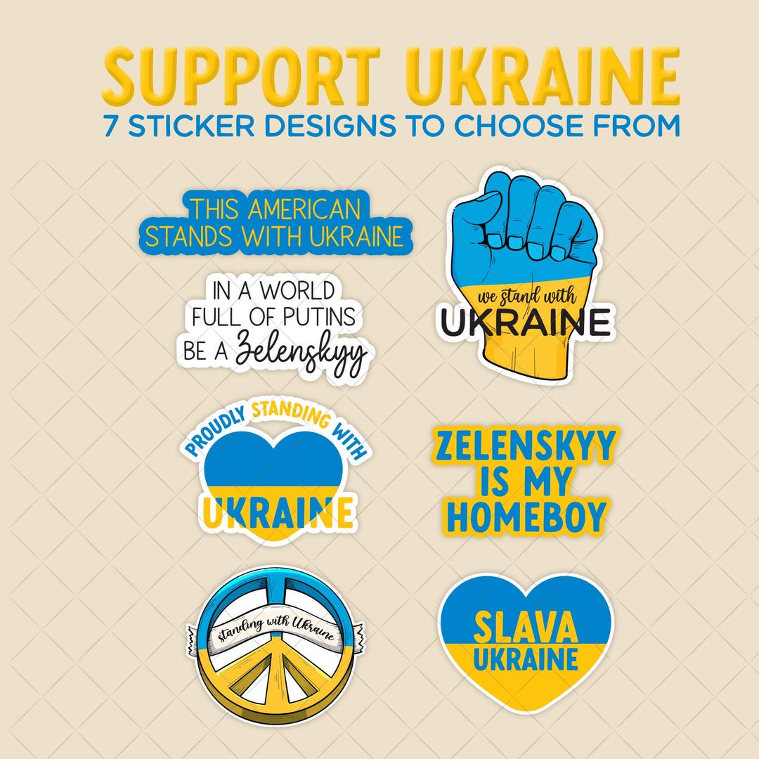 Stand With Ukraine Stickers | Support Zelenskyy | Anti Trump Putin ...