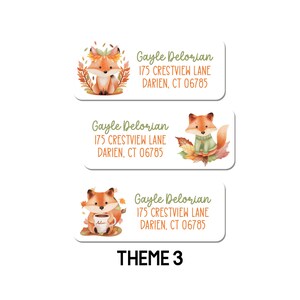 30 Custom Fall Address Labels Personalized With Name, Matte Return ...