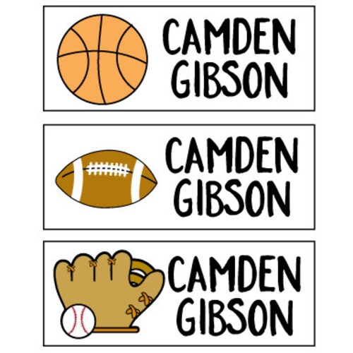 Boy Name Label Stickers 30 Waterproof Personalized Stickers - Etsy