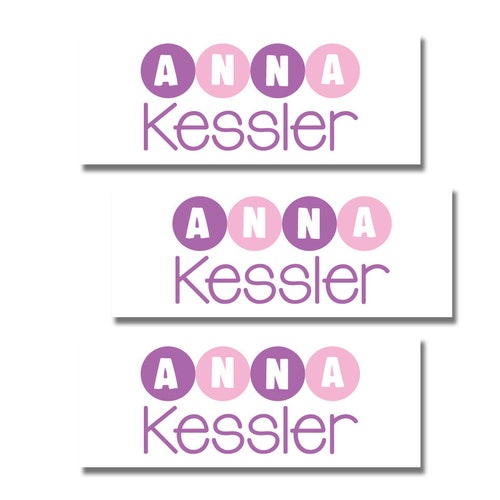 30 Waterproof Name Labels for Girls School Daycare and Camp - Etsy
