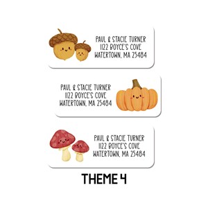 30 Custom Fall Address Labels Personalized With Name, Matte Return ...