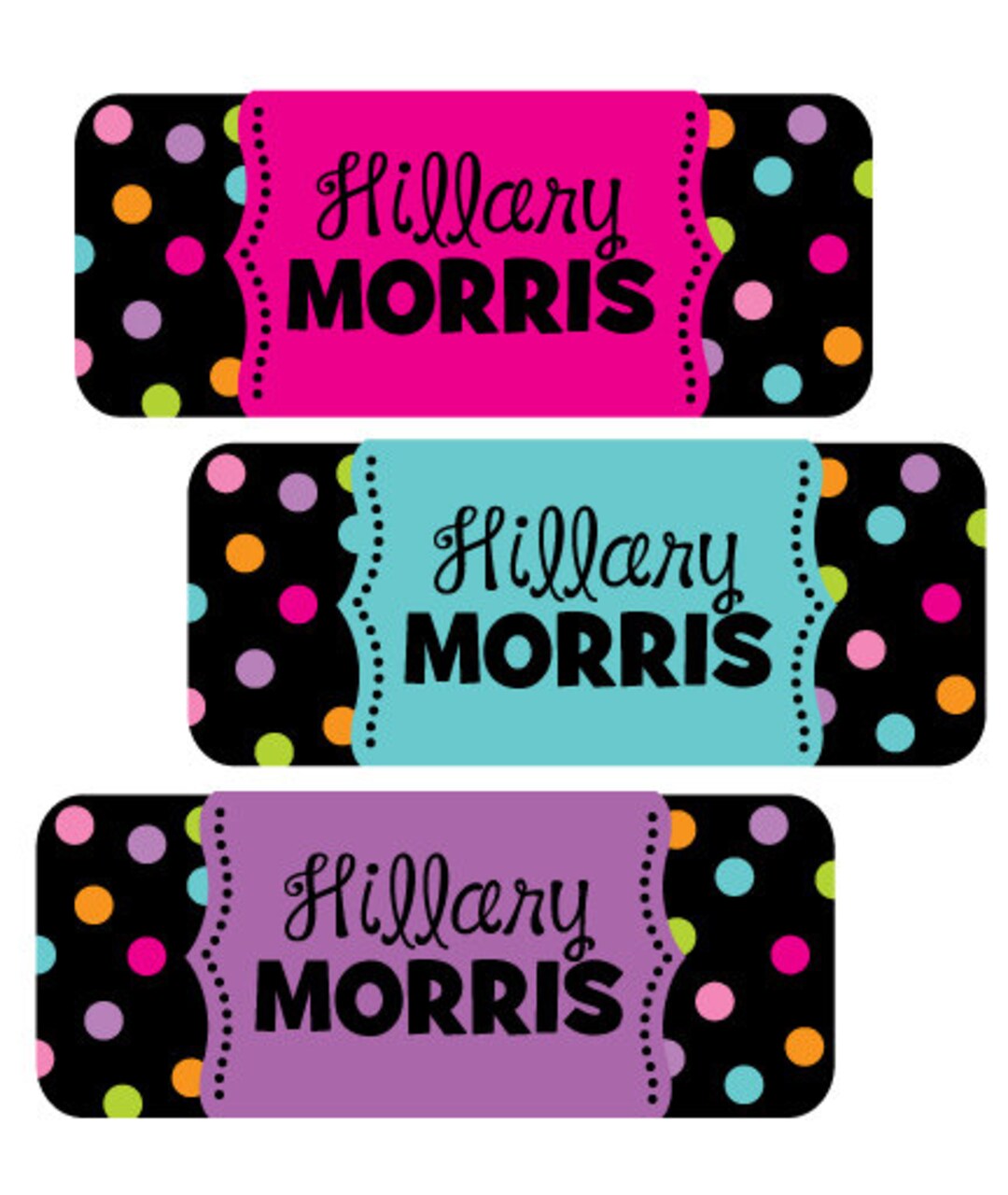 Waterproof Name Labels, Personalized School Stickers, Girl Name Labels ...