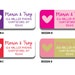 Heart Address Labels, Wedding Return Address Labels, Personalized ...