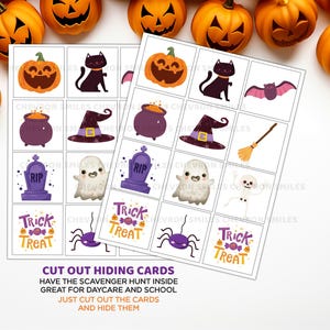 Scavenger Hunt Printable File for Halloween Fall | Kids Halloween ...