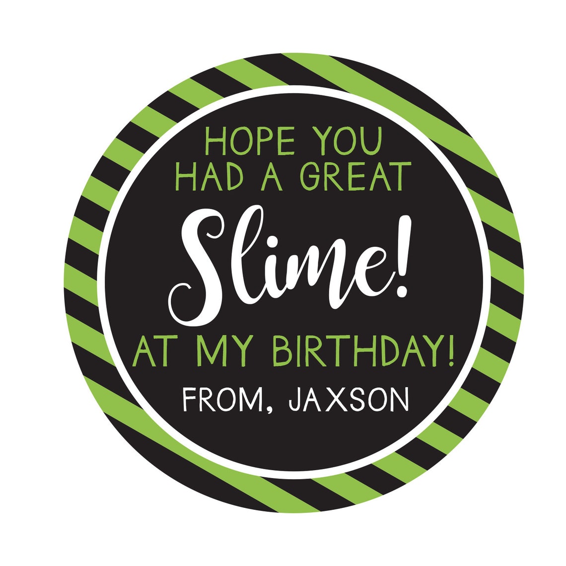 Slime Birthday Stickers Boy Slime Stickers Neon Slime | Etsy