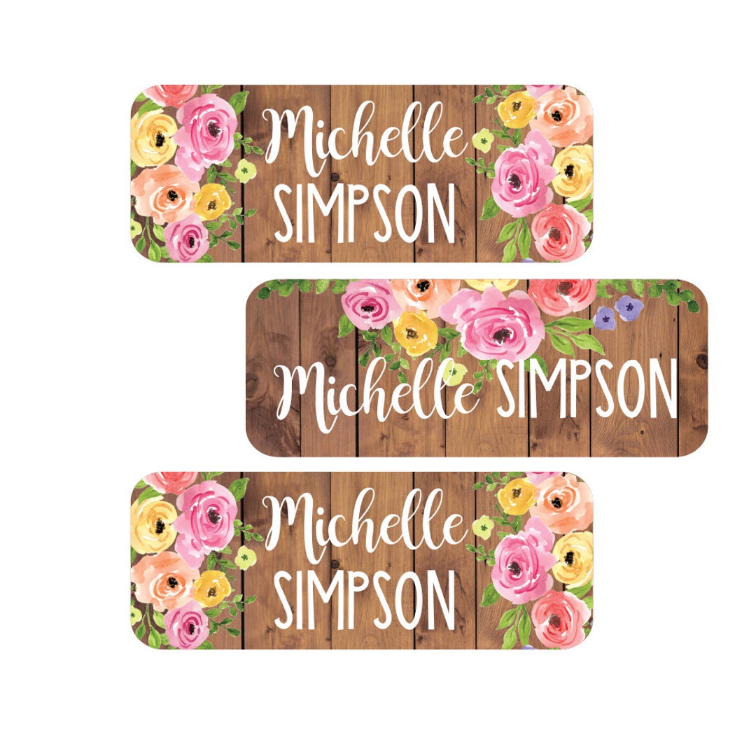 Girl Waterproof Labels | Girl Name Labels| Personalized Waterproof ...