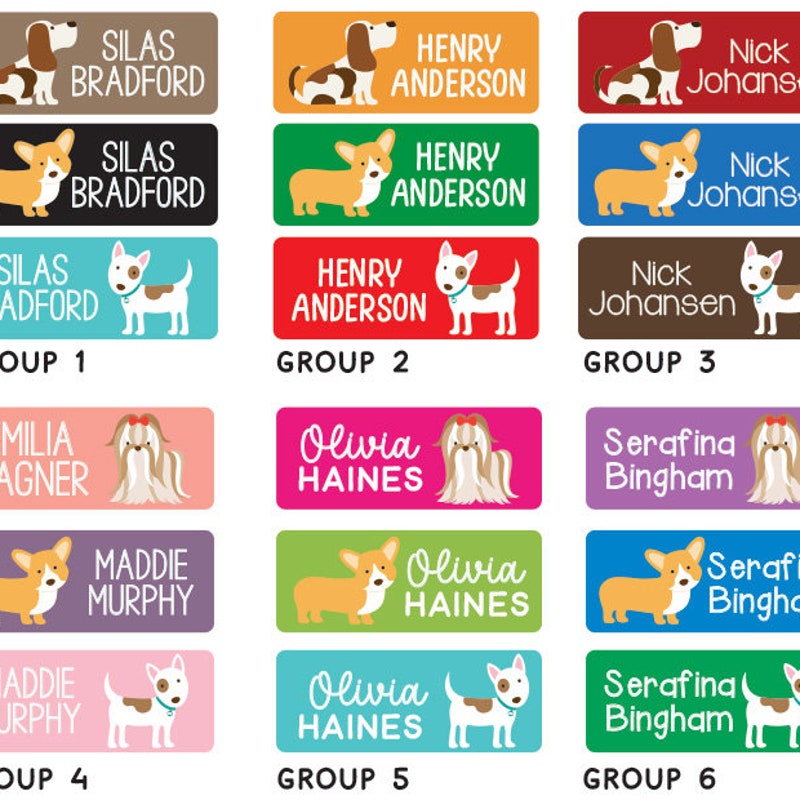 Waterproof Dog Labels - Etsy