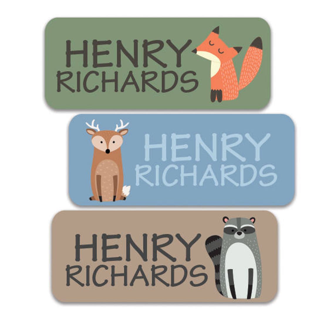 Name Labels for Boys, Personalized Waterproof Labels Daycare, Baby ...