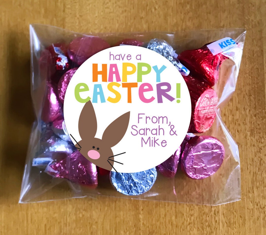 Easter Stickers, Personalized Easter Gift Tag Labels, Easter Goody Bags ...
