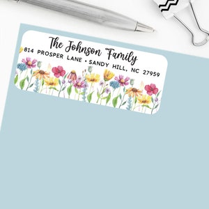 Spring Address Labels | Personalized Floral Return Address Stickers ...