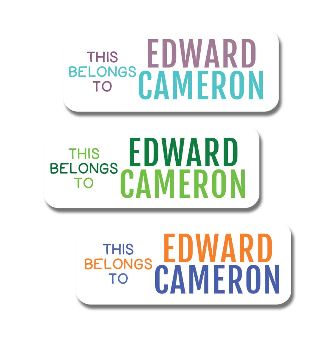 Waterproof Boy Name Labels - Kids School Stickers - Personalized Name ...