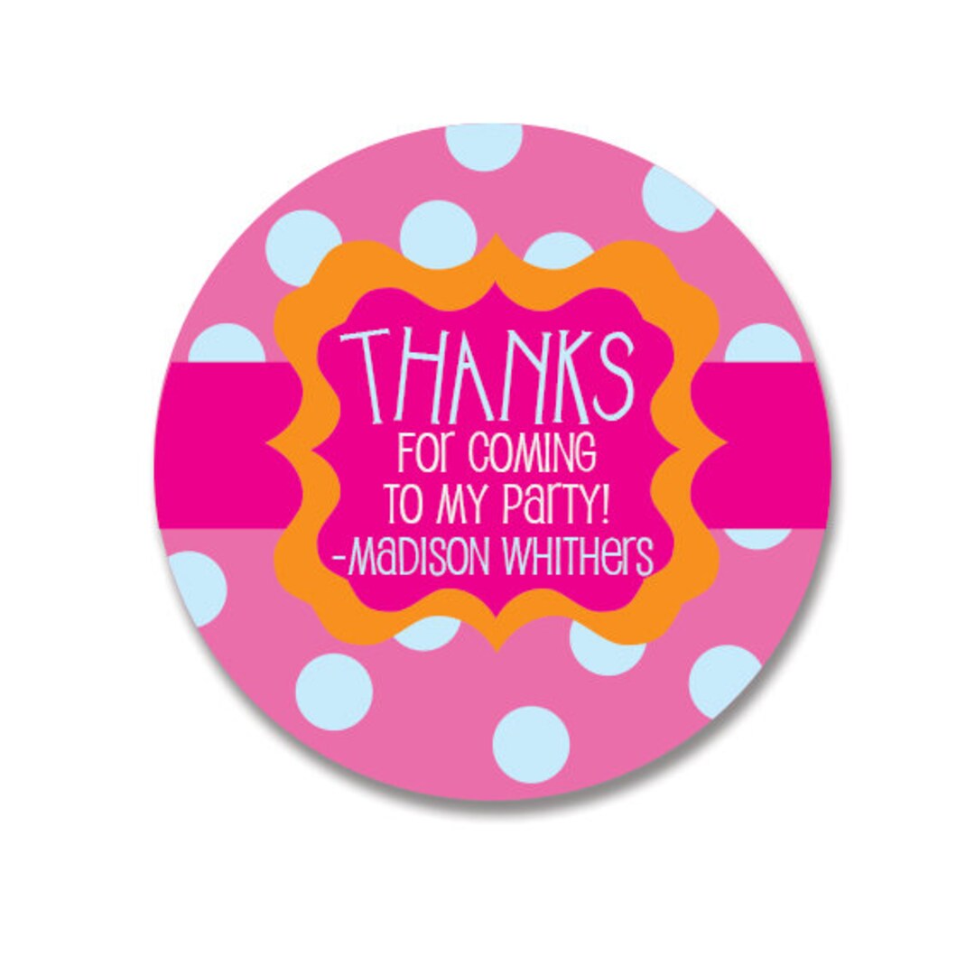 Birthday Gift Stickers, Personalized Stickers, Birthday Favor Tags ...