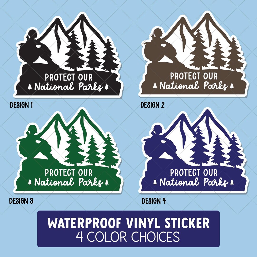 Save Our National Parks Sticker, Hiking Decal, Waterproof Sticker for ...